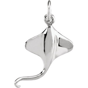 Sterling Silver Stingray Charm – Ocean Life Store